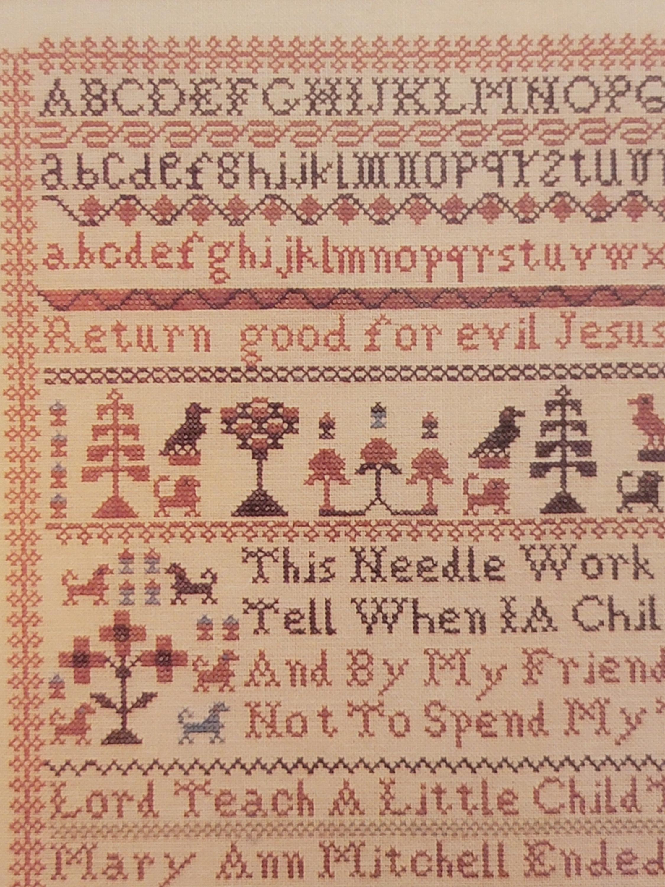 The Mary Ann Mitchell Sampler 8 Page Cross Stitch Chart Download - Etsy