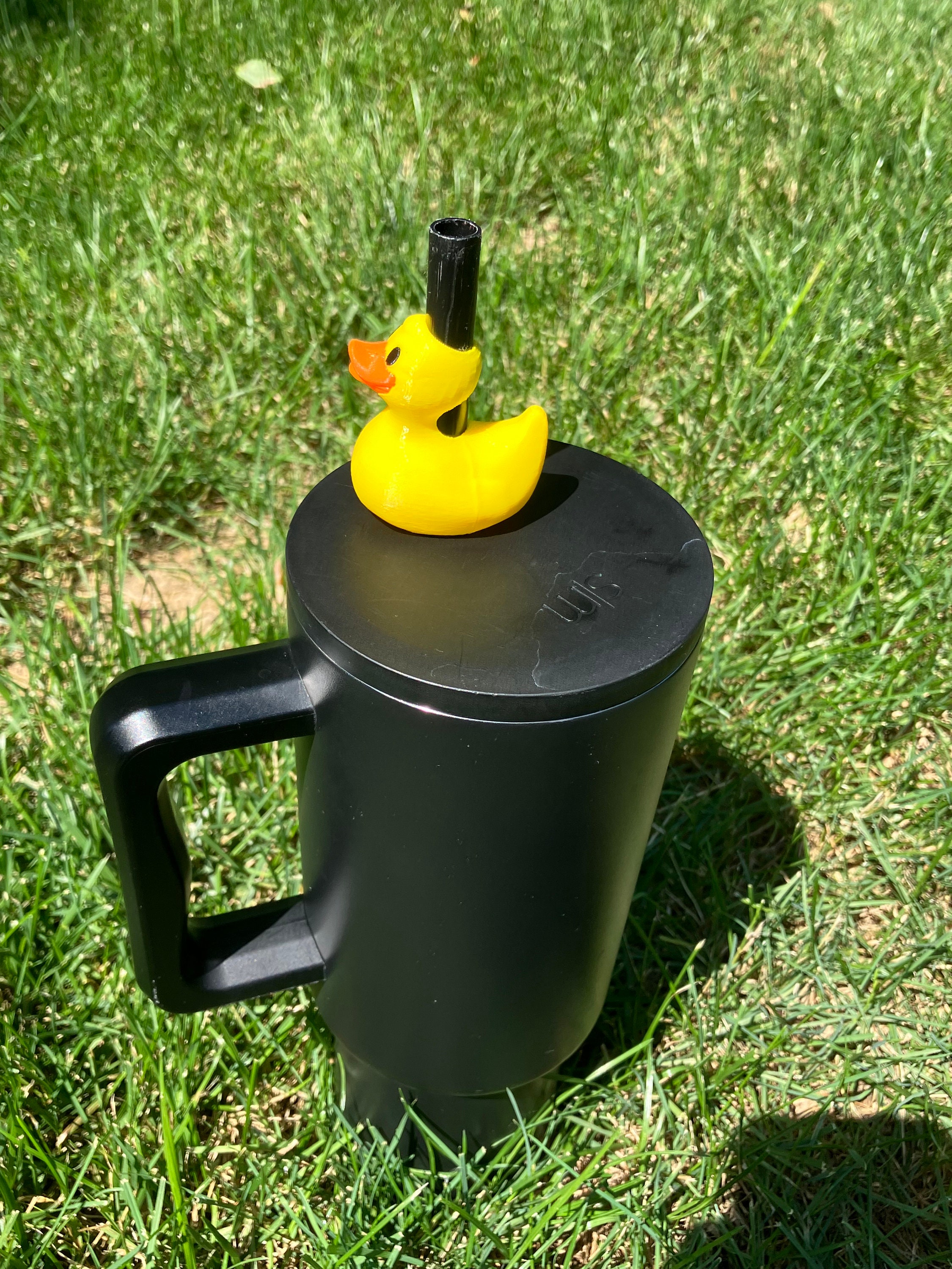 3D Printed Rubber Duck Straw Topper Stanely Cup - Etsy