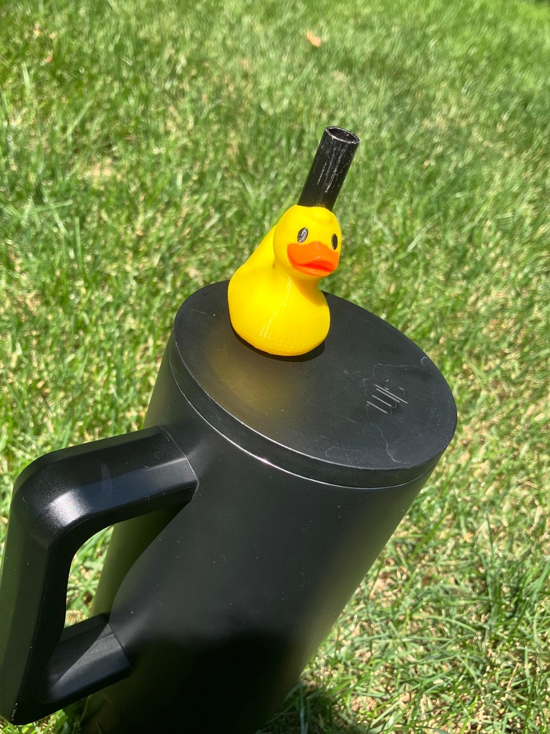 3D Printed Rubber Duck Straw Topper Stanely Cup - Etsy