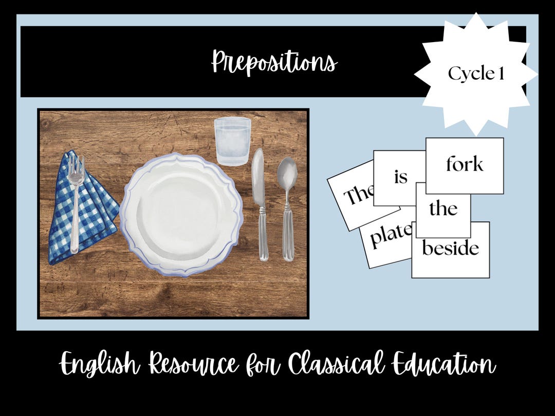 Enlish Preposition Learning Activity, Review Game, Classical Education ...