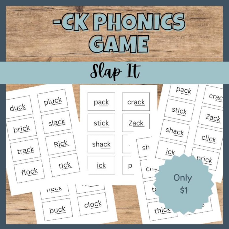 CK Word Family Phonics Game and Activity, Phonics Learn and Review ...