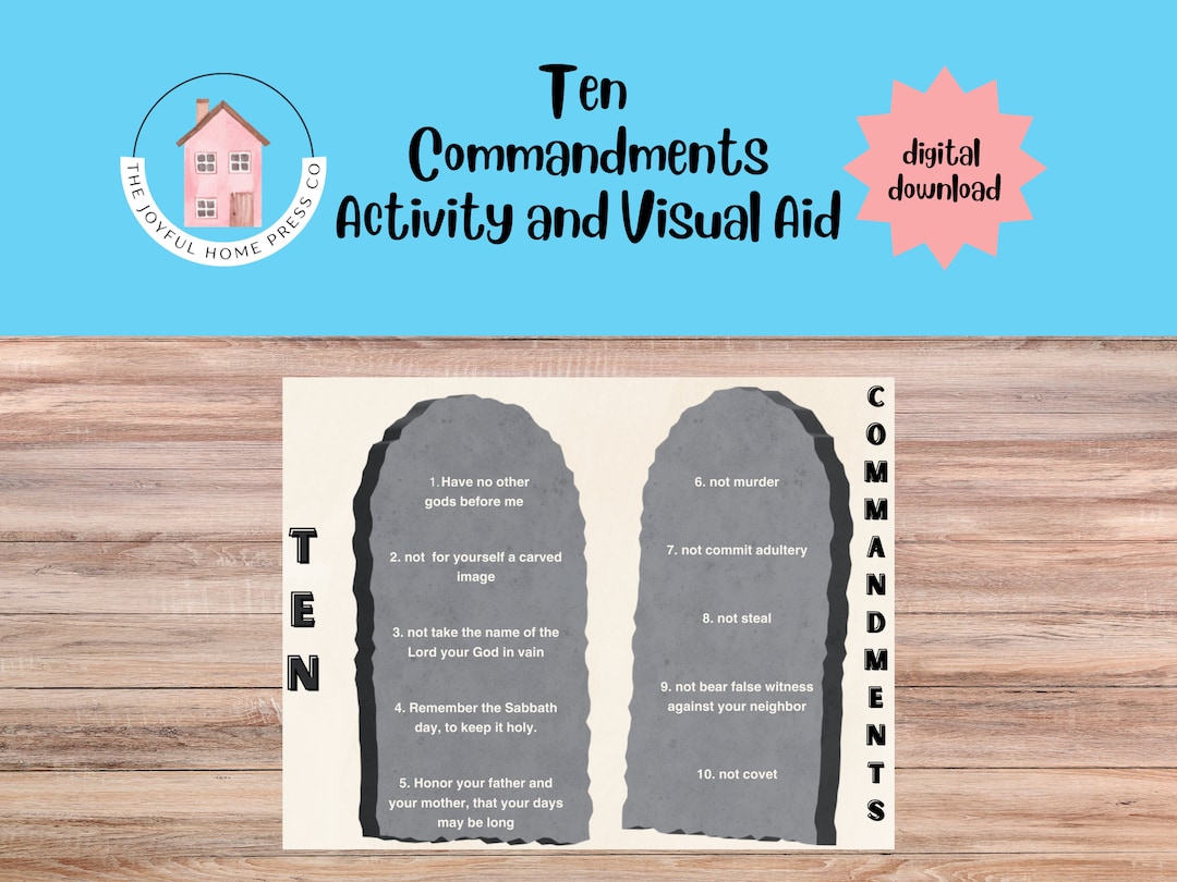 Ten Commandments, Memory Activity, CC History, Homeschooling, Bible ...
