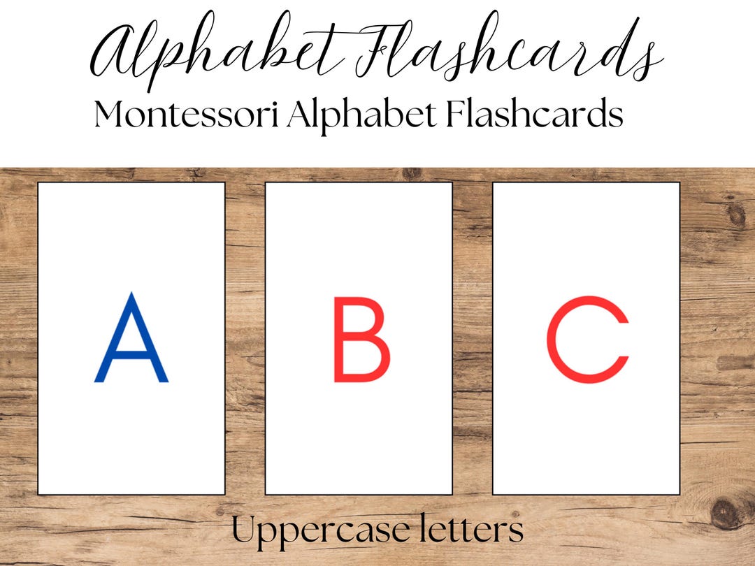 Alphabet Flashcards, ABC, Montessori Flashcards, Classical Homeschool ...