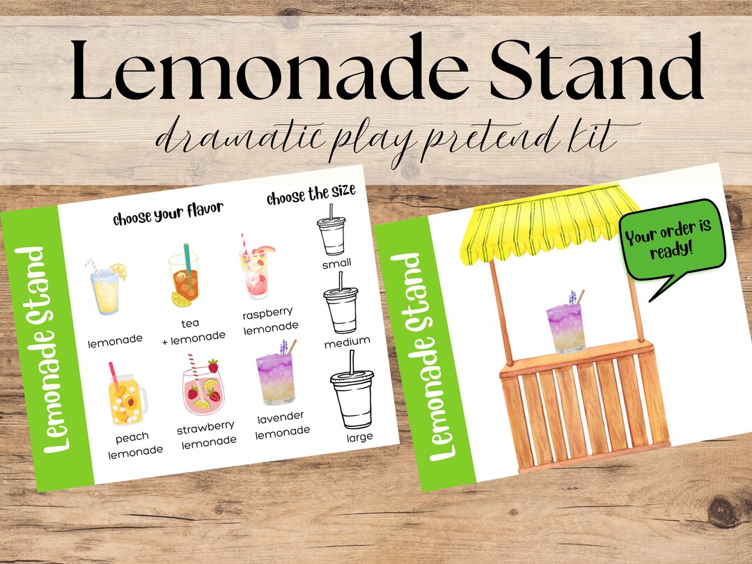 Dramatic Play Lemonade Stand, Pretend Play, Preschoolers, Toddlers, or ...