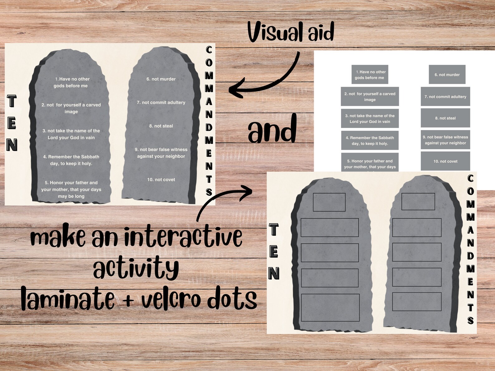 Ten Commandments, Memory Activity, CC History, Homeschooling, Bible ...