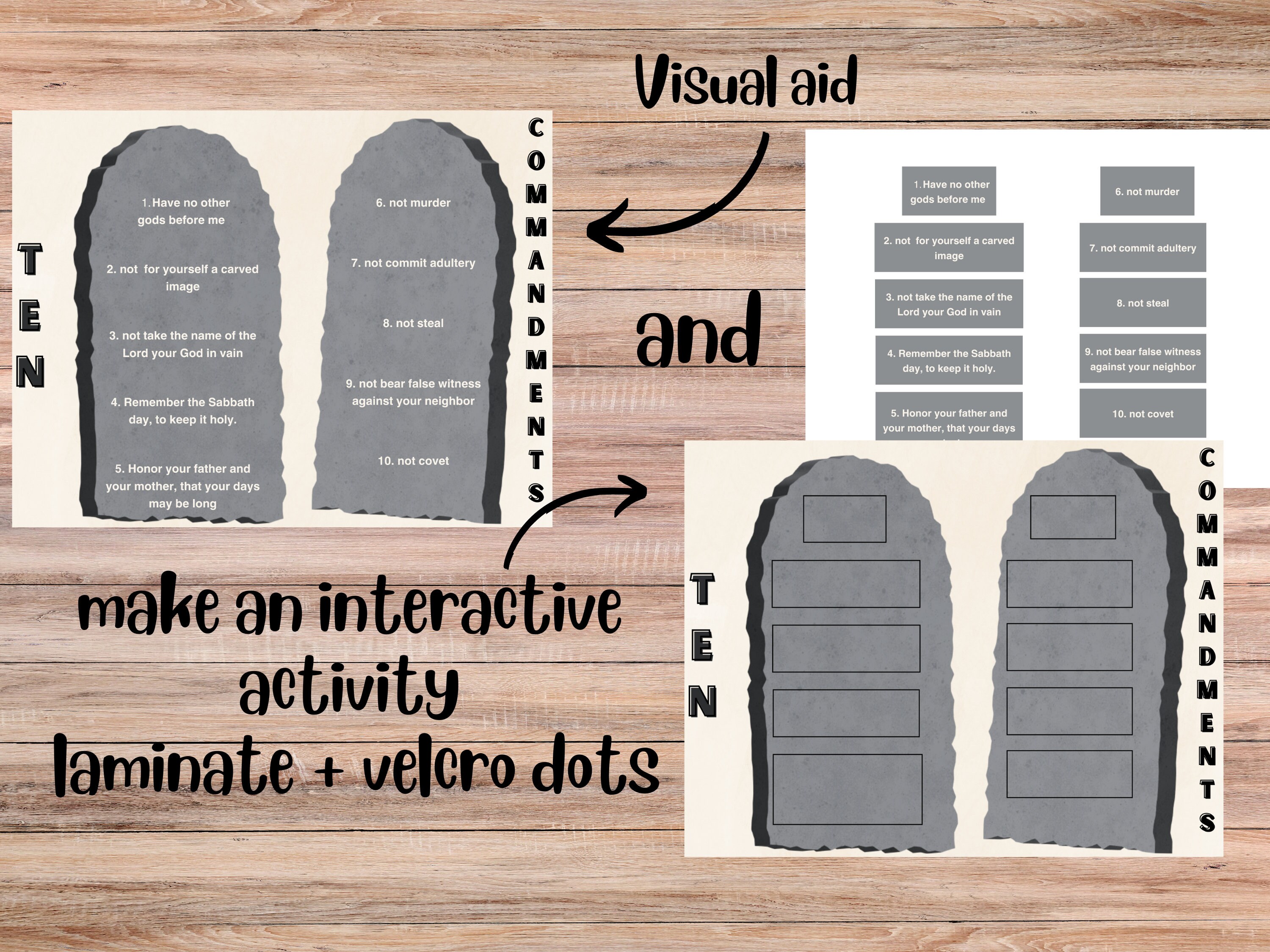 Ten Commandments, Memory Activity, CC History, Homeschooling, Bible ...