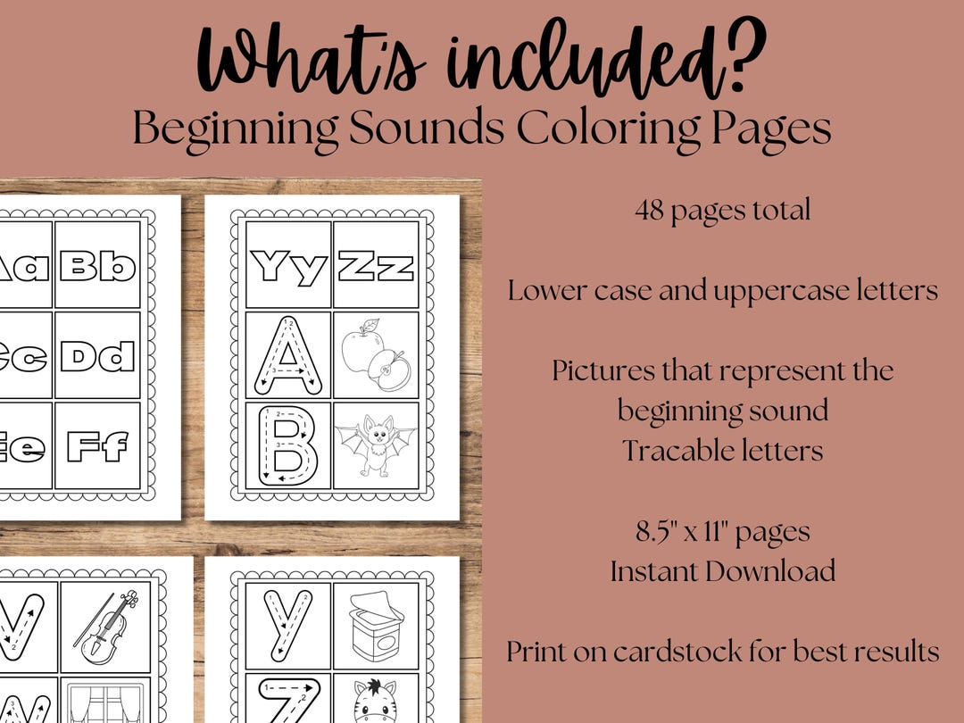 ABC Beginning Sounds, Coloring Pages, Alphabet Sounds, Alphabet Tracing ...