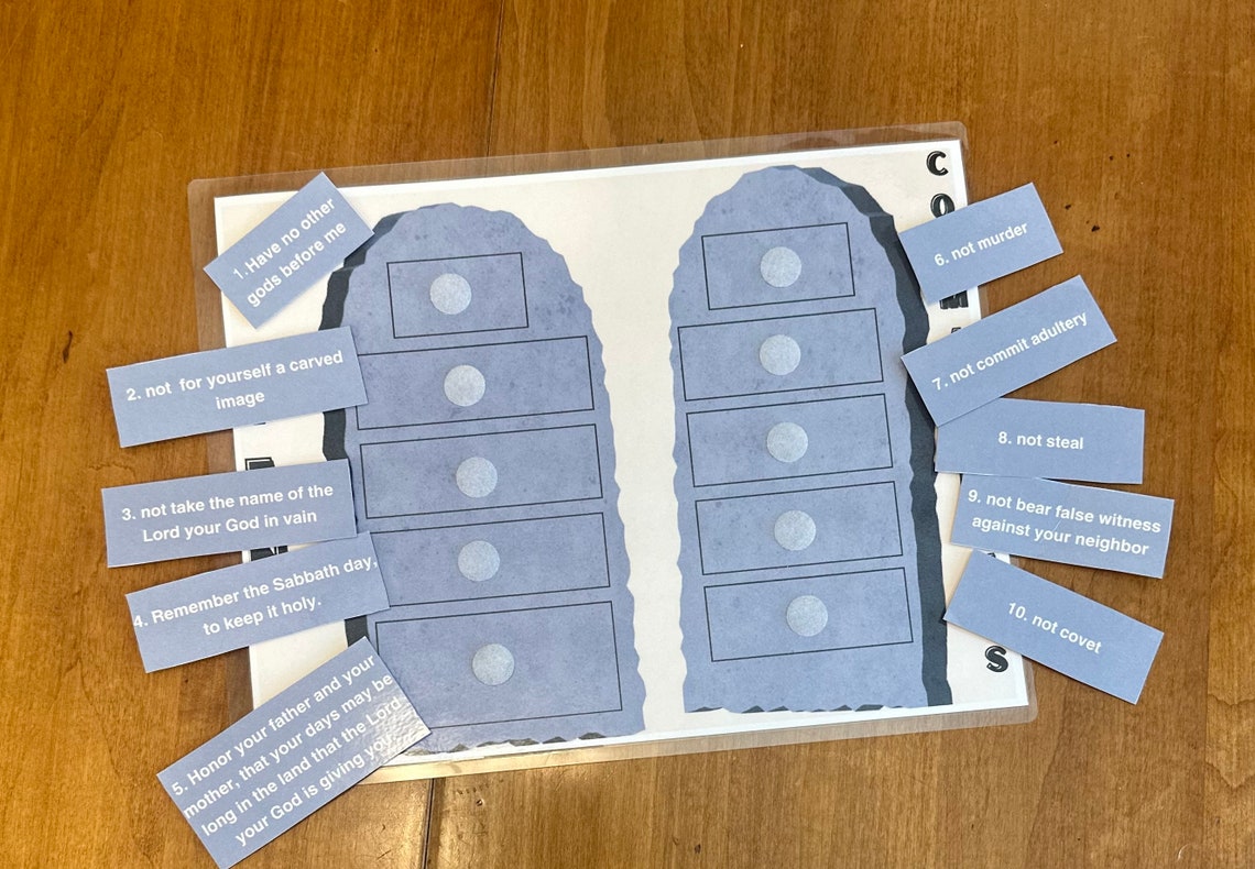 Ten Commandments, Memory Activity, CC History, Homeschooling, Bible ...