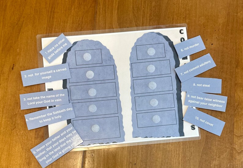 Ten Commandments, Memory Activity, CC History, Homeschooling, Bible ...