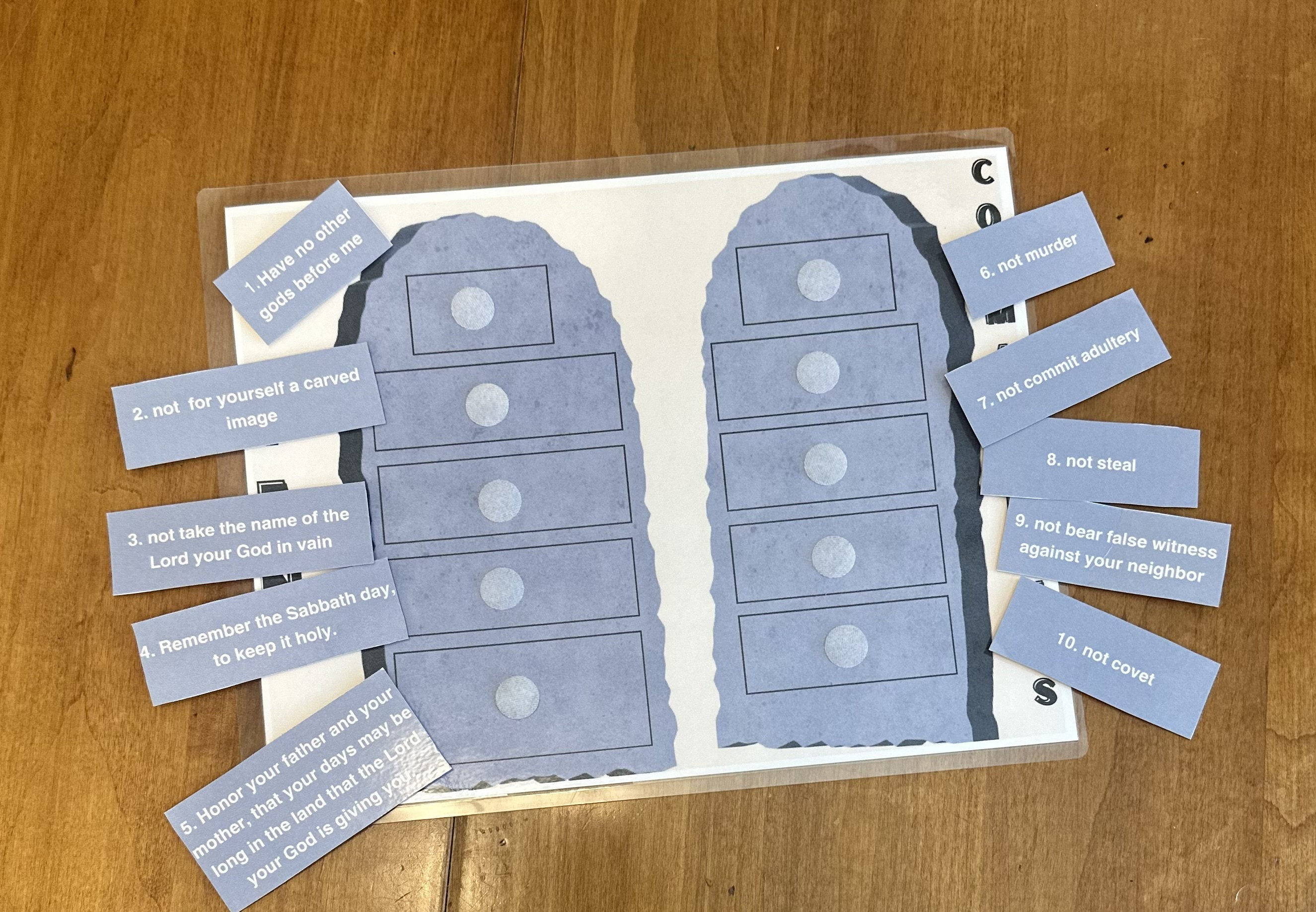 Ten Commandments, Memory Activity, CC History, Homeschooling, Bible ...