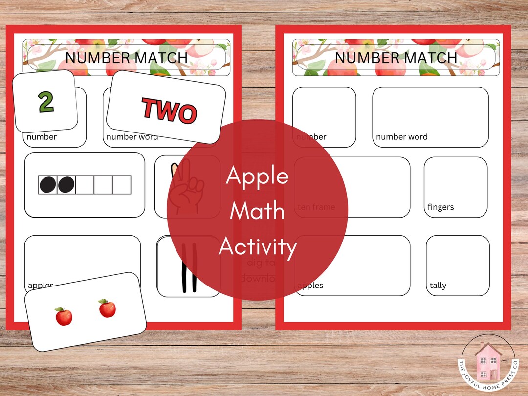 Apple Preschool, Prek, And/or Kindergarten Math Activity, Apples ...