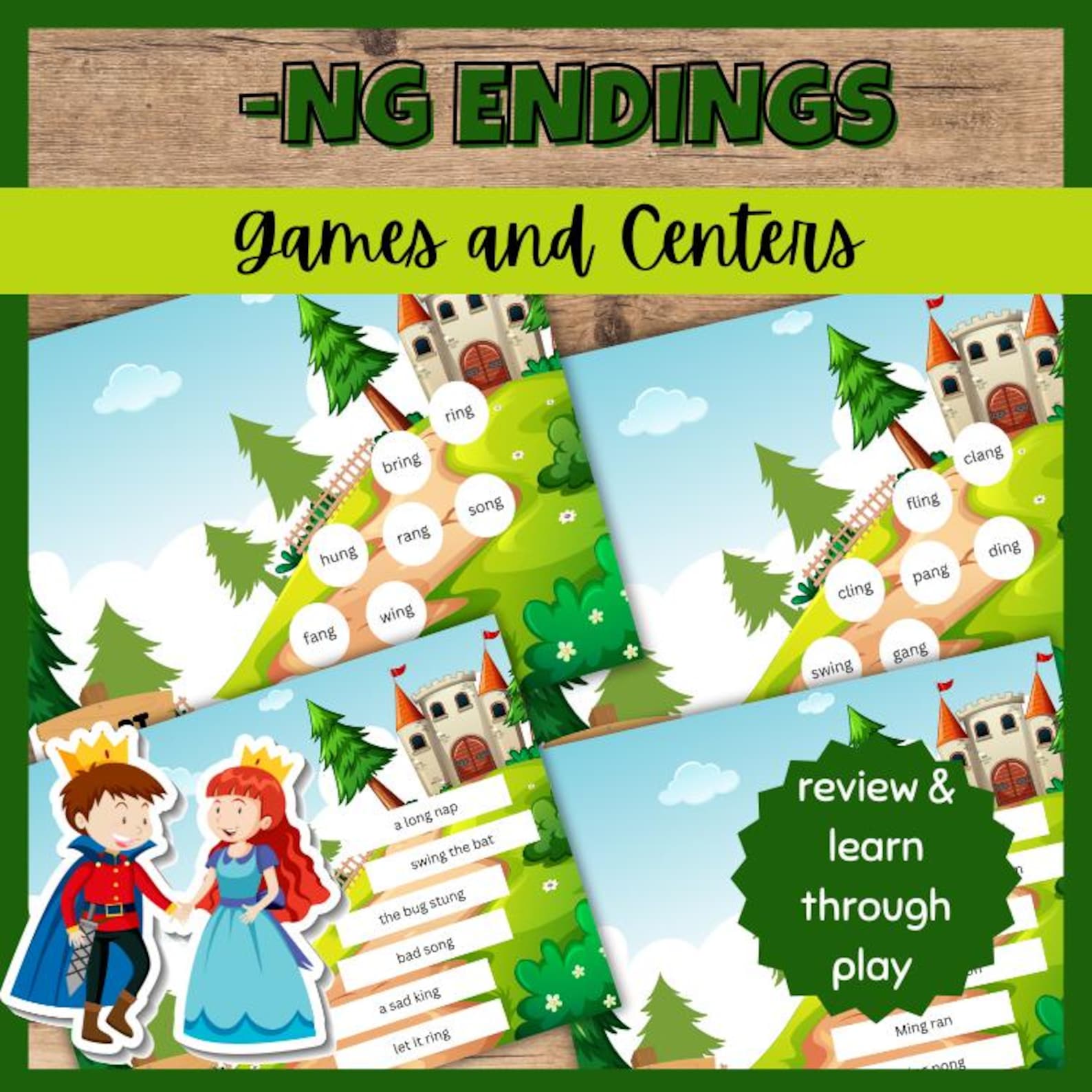 NG Word Family Phonics Game and Activity - Etsy