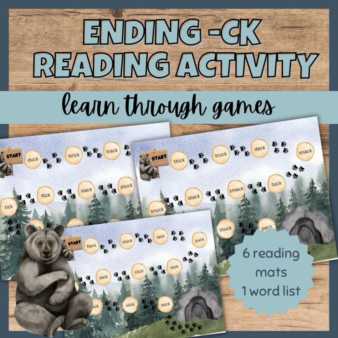 Reading Activity -ck Ending, Phonics, Beginning Reading, -ack, -eck ...