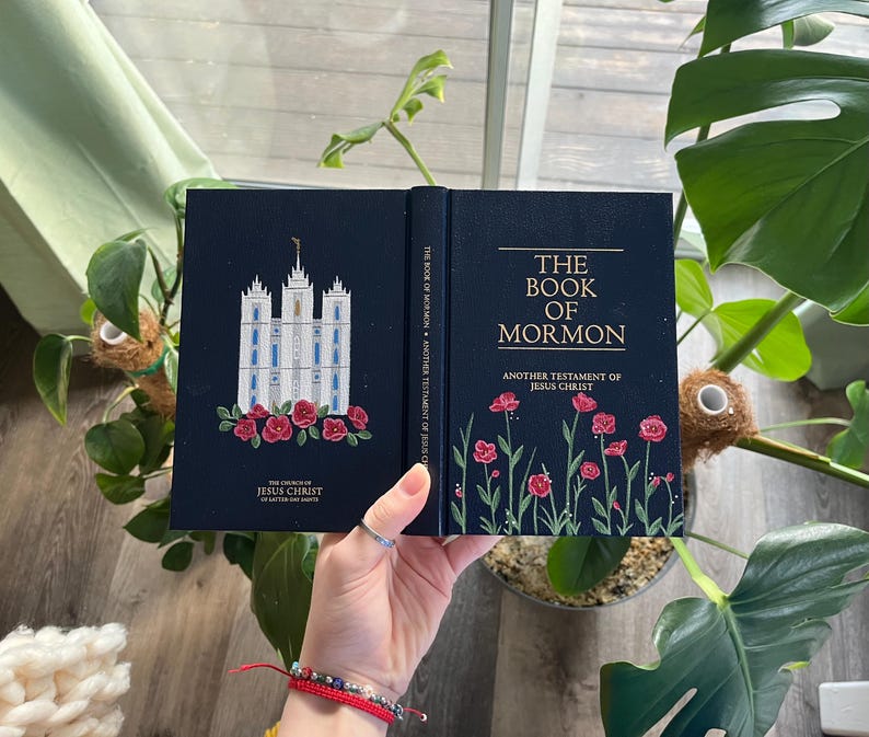 Hand Painted Book of Mormon - Etsy
