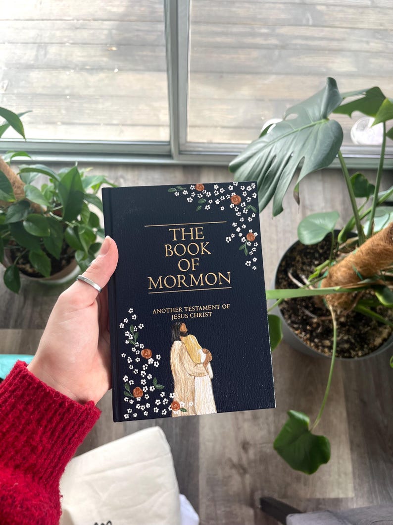 Hand Painted Book of Mormon - Etsy