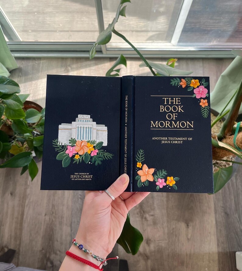 Hand Painted Book of Mormon - Etsy