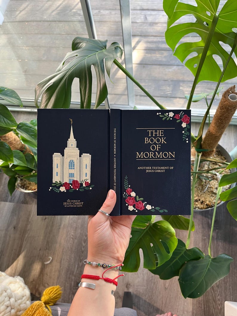 Hand Painted Book of Mormon - Etsy