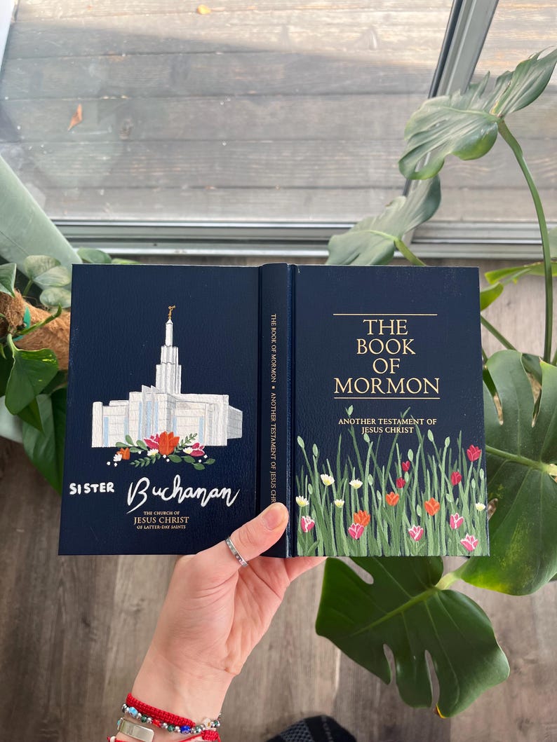 Hand Painted Book of Mormon - Etsy