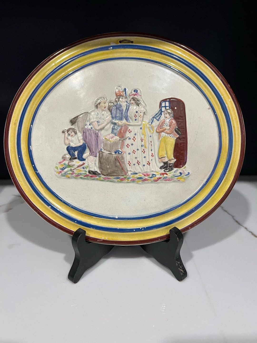 Pearlware Plaque Gretna Green Scene - Etsy