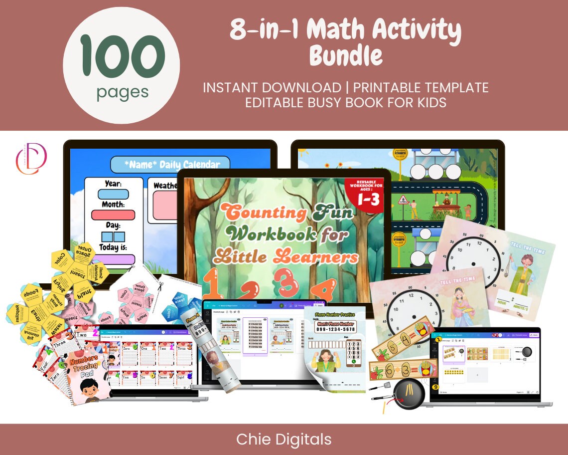 8-in-1 Math Activity Bundle for Kids Digital Download Fun & Educational ...