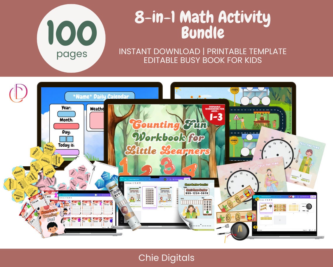 8-in-1 Math Activity Bundle for Kids Digital Download Fun & Educational ...
