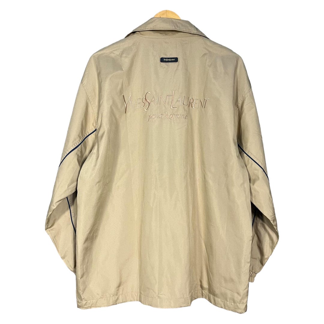 Vintage Ysl Pour Homme Light Jacket Big Logo Embroidery Yves Saint ...