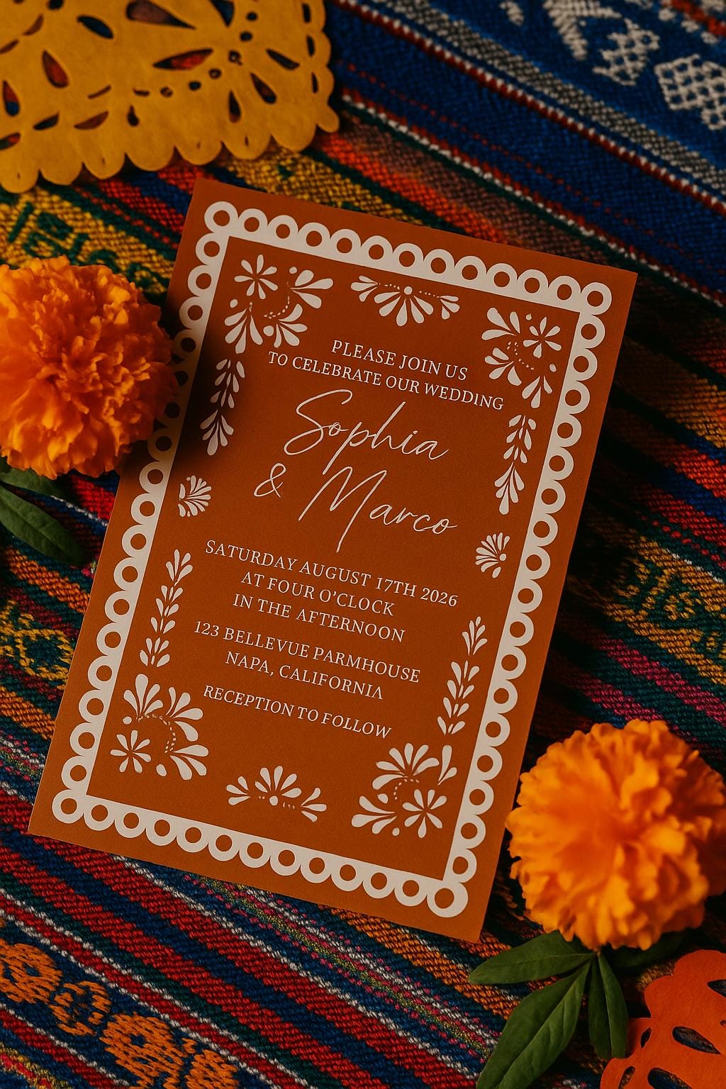 Mexican Talavera Wedding Invitation • Digital Template • Canva ...