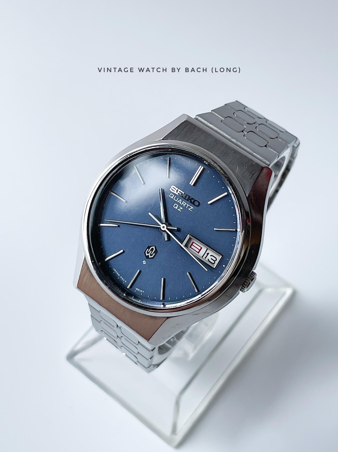 Seiko Quartz QZ 0923-8010 Dark Blue Dial - Etsy