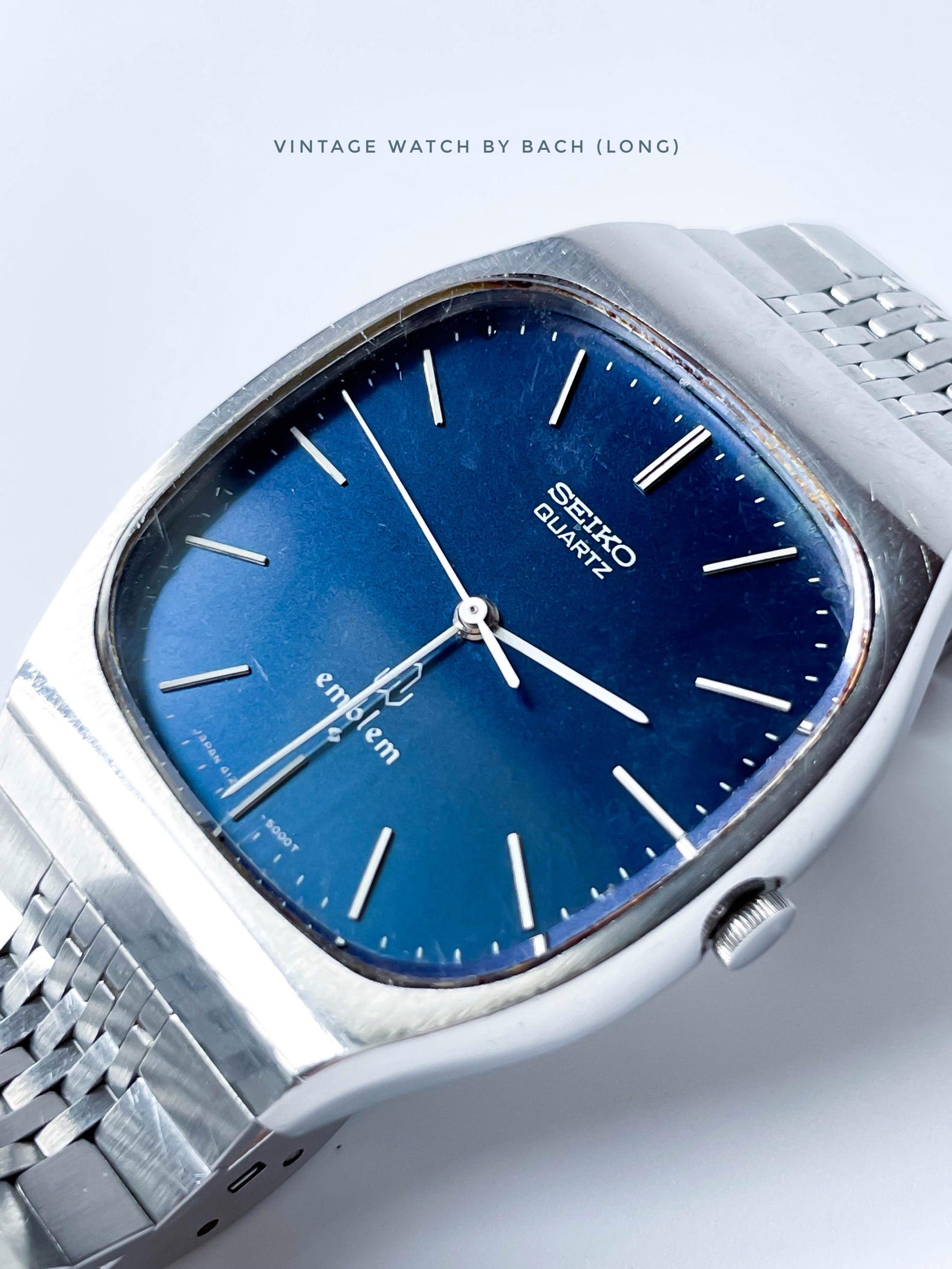 Seiko Emblem 4120-5000 Blue Tank Dial - Etsy