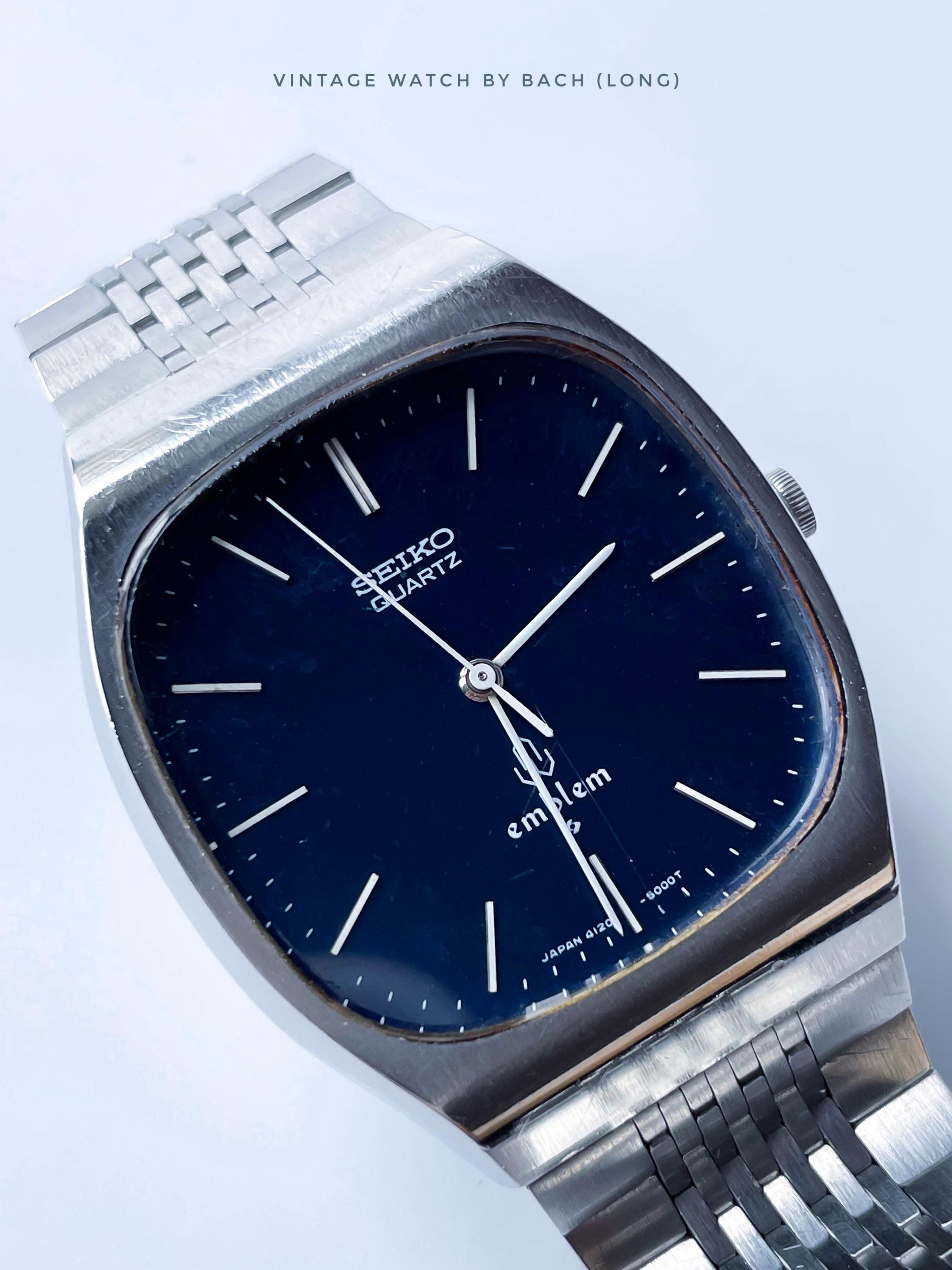 Seiko Emblem 4120-5000 Blue Tank Dial - Etsy