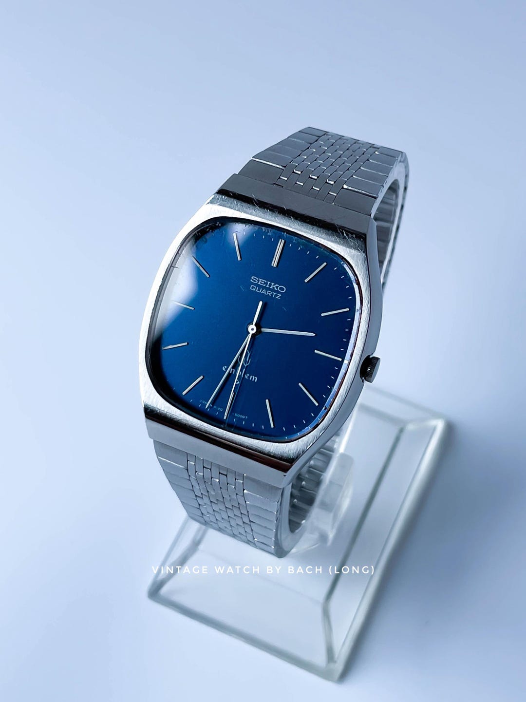 Seiko Emblem 4120-5000 Blue Tank Dial - Etsy