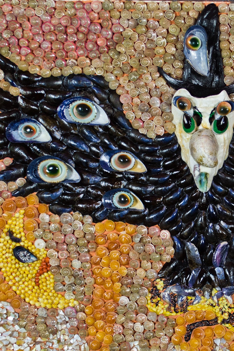 Halloween Seashell Mosaic 22x 16 - Etsy