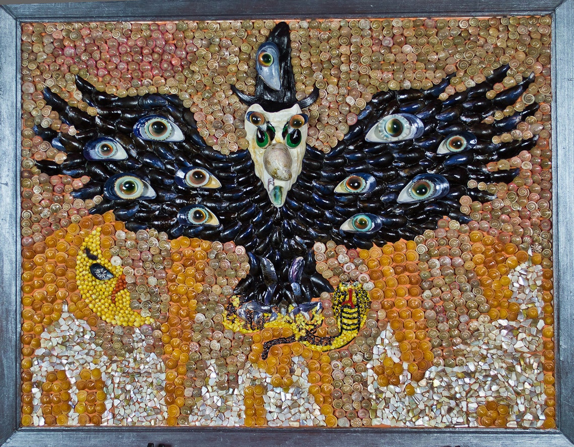 Halloween Seashell Mosaic 22x 16 - Etsy