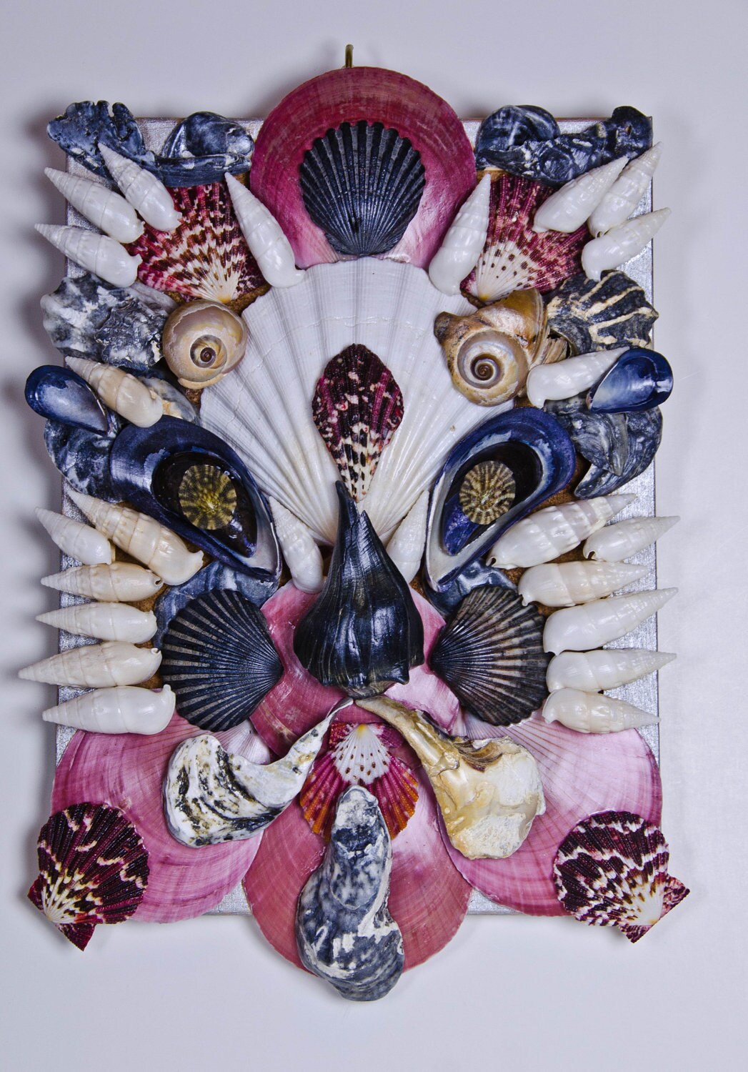 Ocean Monster. Decoration Collectible Seashell Wall Nautical Mask. 9" X ...