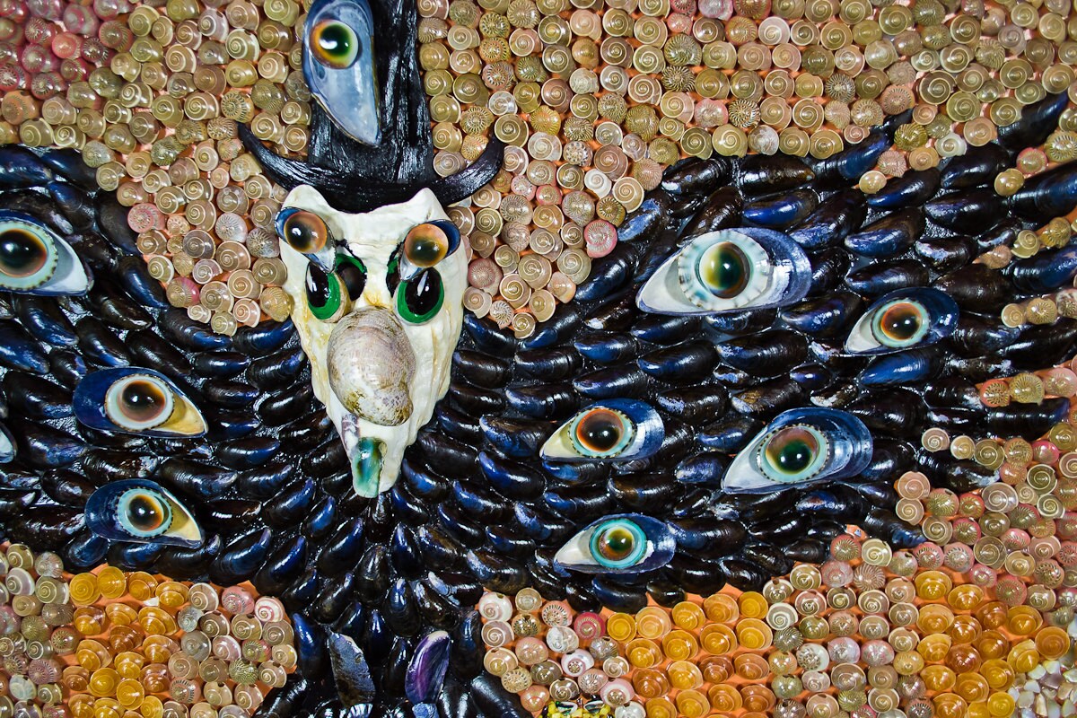 Halloween Seashell Mosaic 22x 16 - Etsy