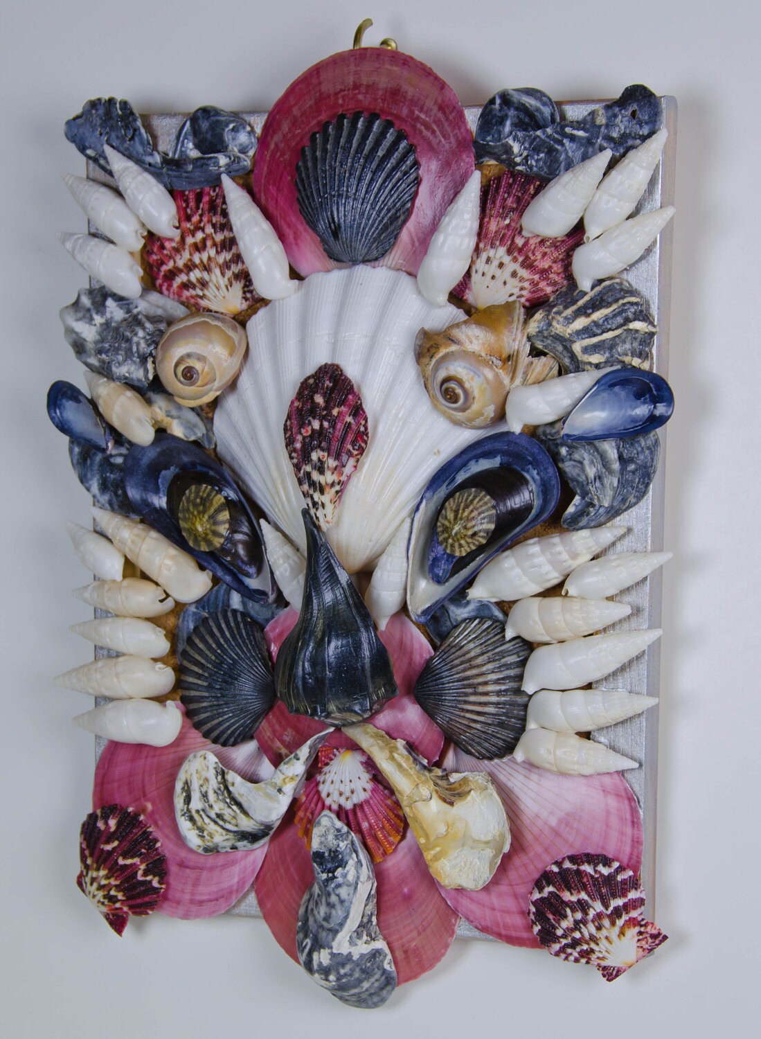 Ocean Monster. Decoration Collectible Seashell Wall Nautical Mask. 9 X ...