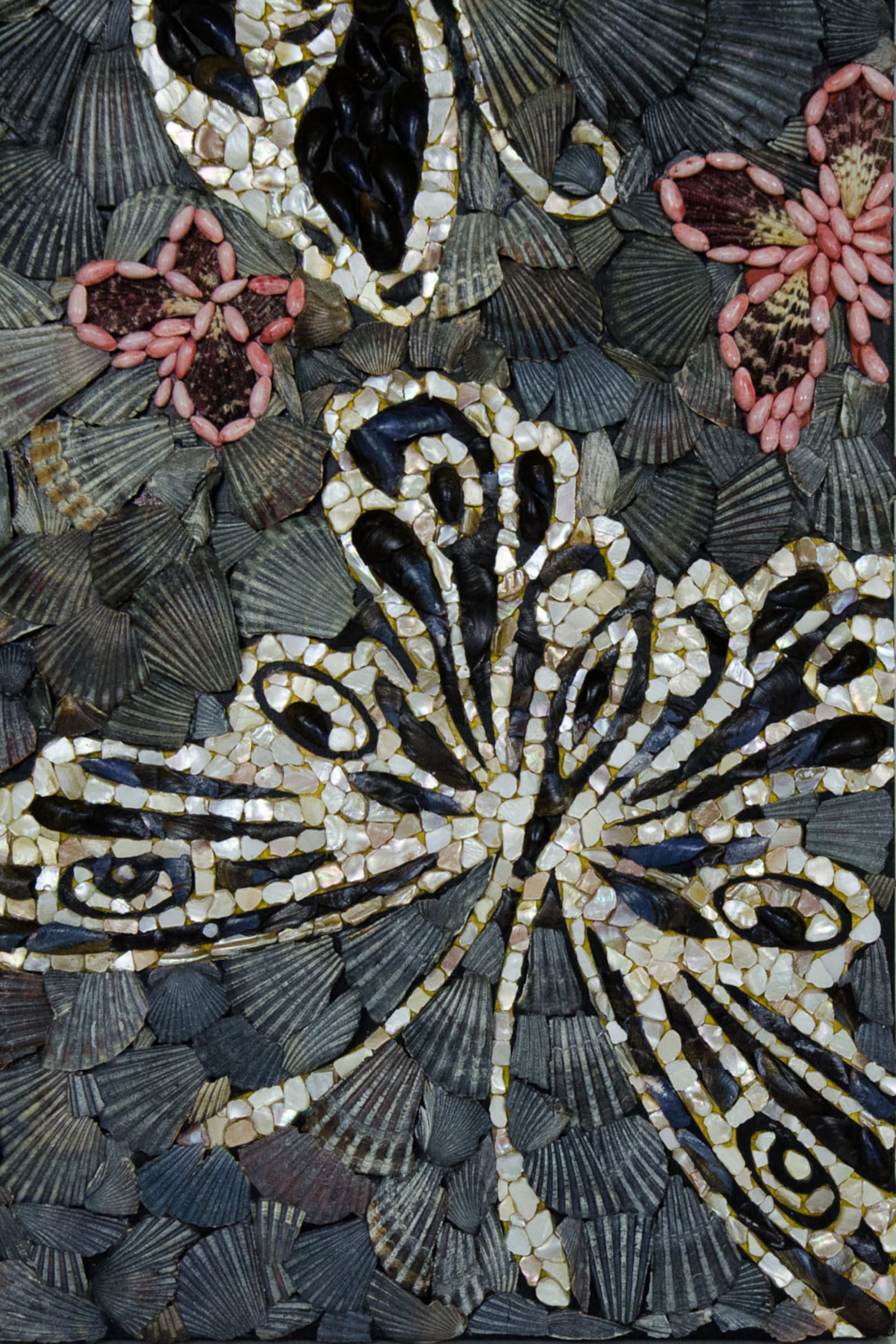 Huge Original Mixed Media Seashell Mosaic coastal Dream, Hand Made Wall ...