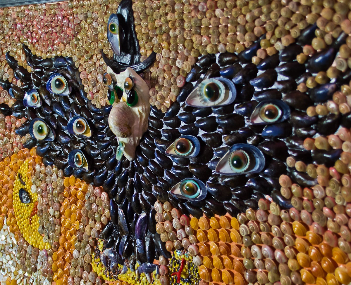 Halloween Seashell Mosaic 22x 16 - Etsy