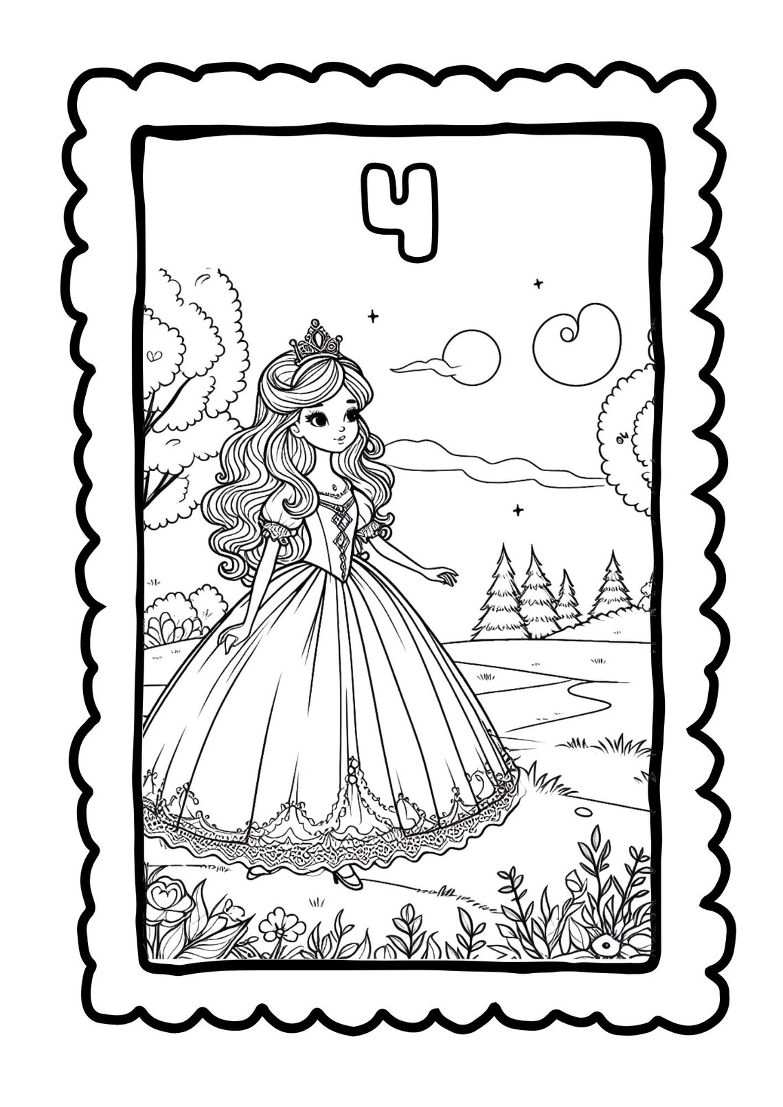 Coloring Pages With the Theme of Royal Princess, Coloring Books, Learn ...