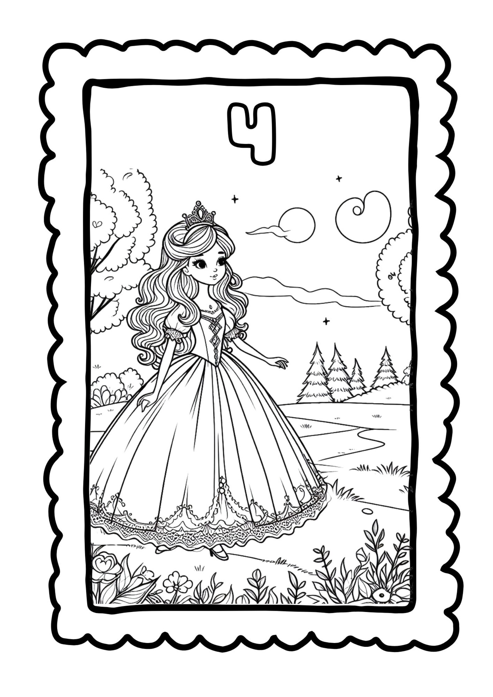 Coloring Pages With the Theme of Royal Princess, Coloring Books, Learn ...