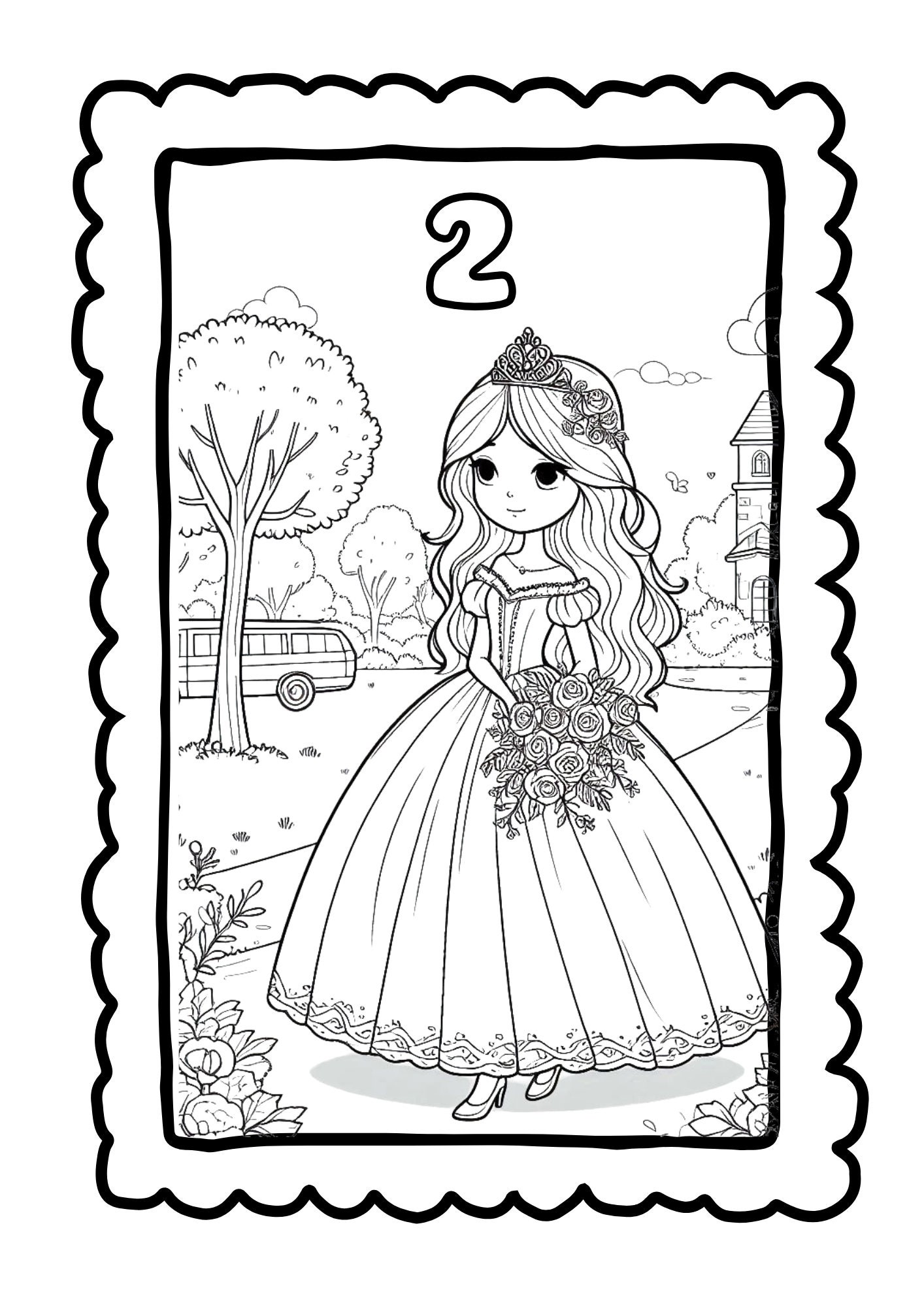 Coloring Pages With the Theme of Royal Princess, Coloring Books, Learn ...