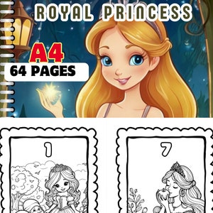 Coloring Pages With the Theme of Royal Princess, Coloring Books, Learn ...