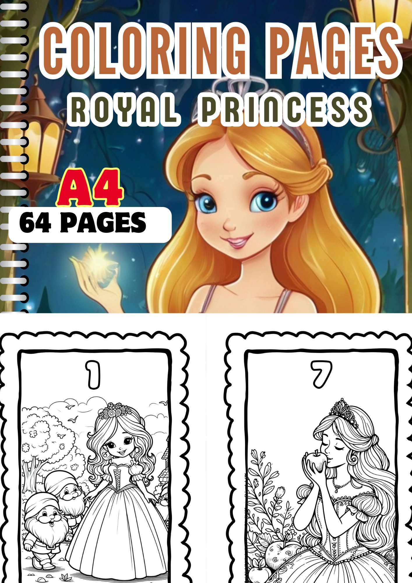 Coloring Pages With the Theme of Royal Princess, Coloring Books, Learn ...