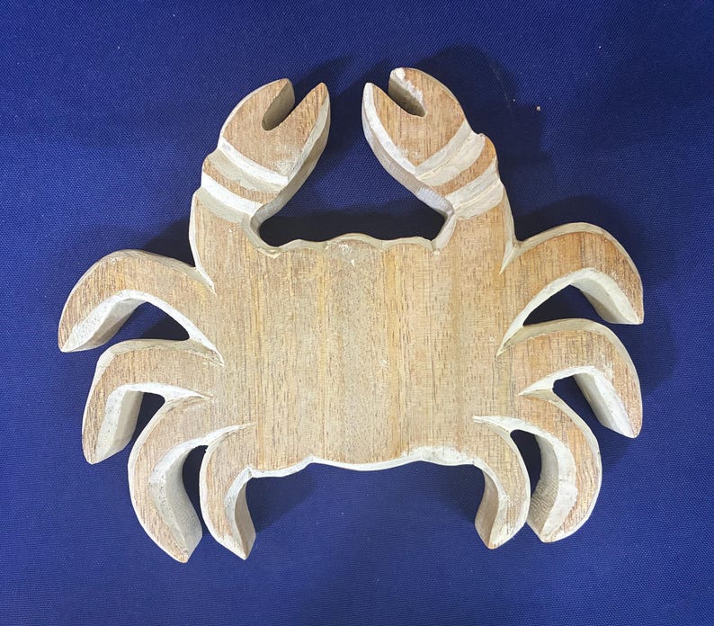 Carved Wood Crab - Etsy