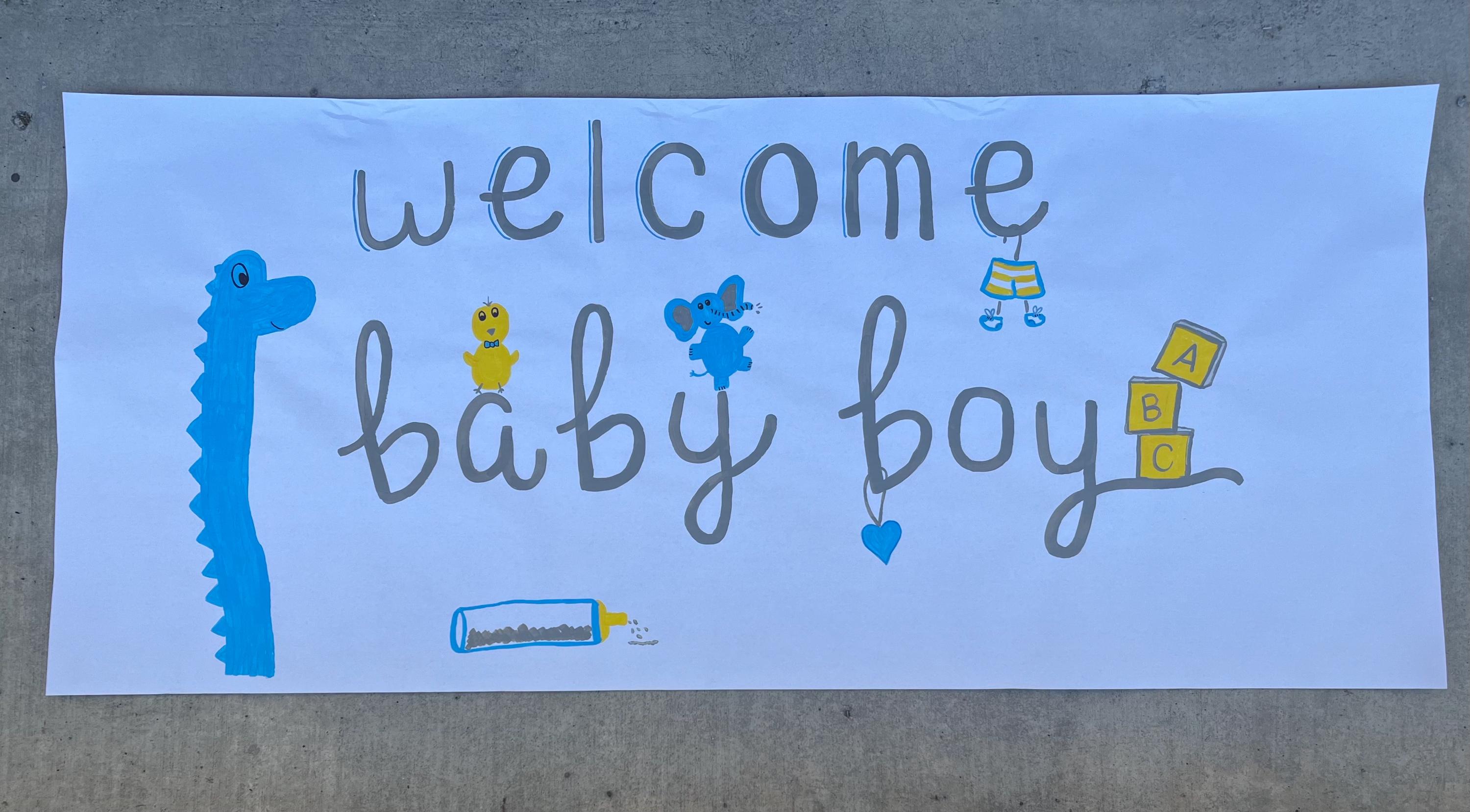 Custom Homemade Banners With Hand Lettering - Great for Work/family ...