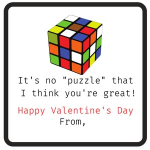 Rubix Cube Classroom Treat Tag Instant Download Digital File - Etsy