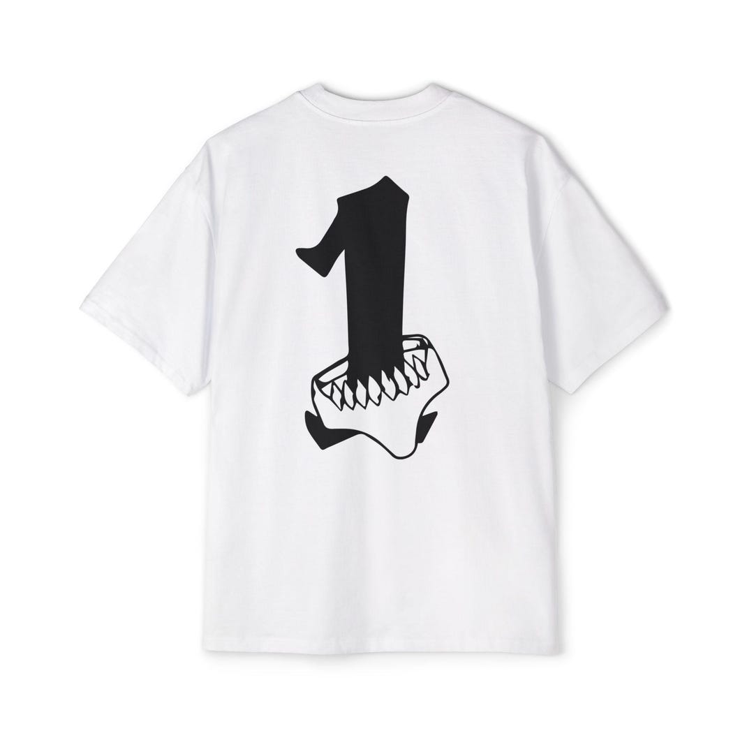 ESPADA 1 NUMBER LOGO Men's Heavy Oversized Tee - Etsy