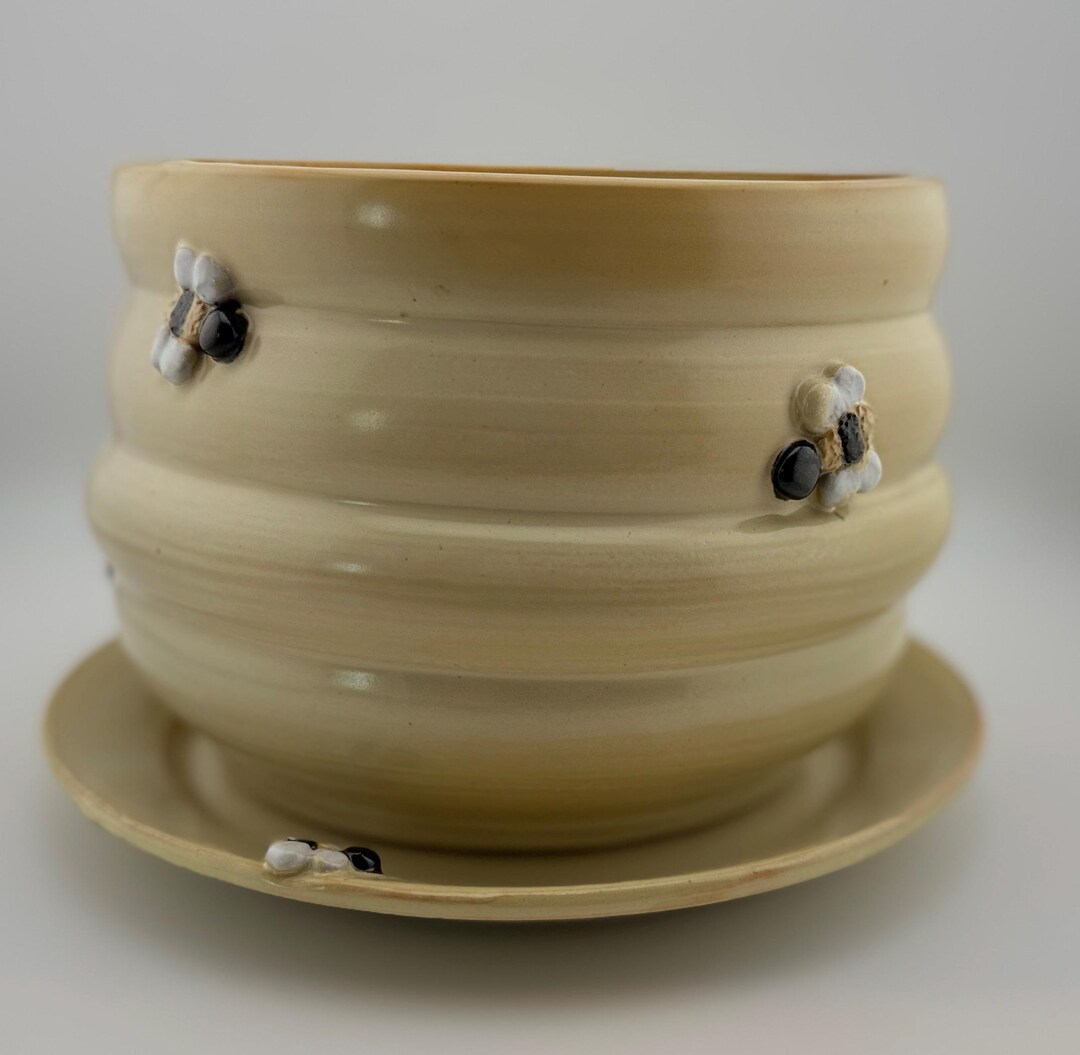 Large Beehive Planter Handmade Wheelthrown Porcelain Planter Plant Pot ...