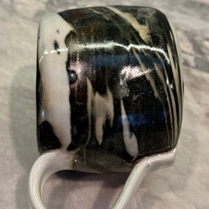 Black and White Marbled Coffee Mug Tea Mug Handmade Wheel Thrown ...