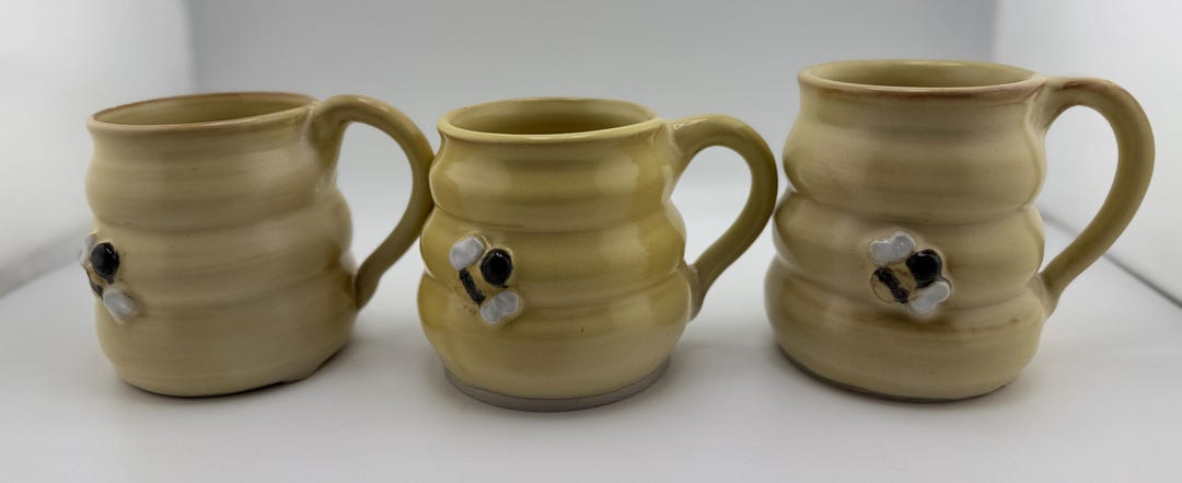 Big Beehive Mug Handmade Porcelain Wheel Thrown Bumblebee Honeybee ...